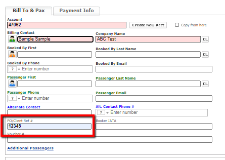 Invoices with Client PO Numbers - Limo Anywhere